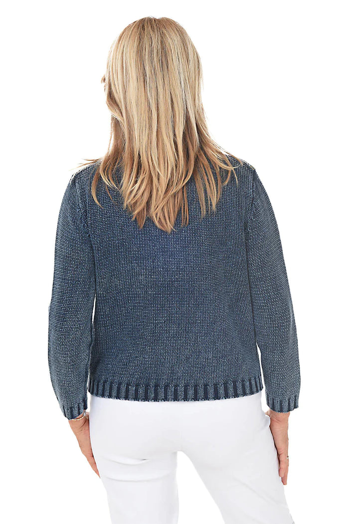 PBJ Blues Button Front Sweater Jacket - Indigo – E & Co. Boutique